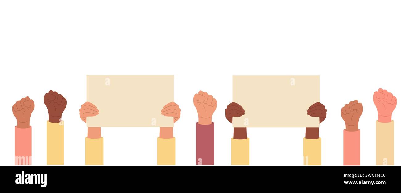 Hold holding poster posters Stock Vector Images - Alamy