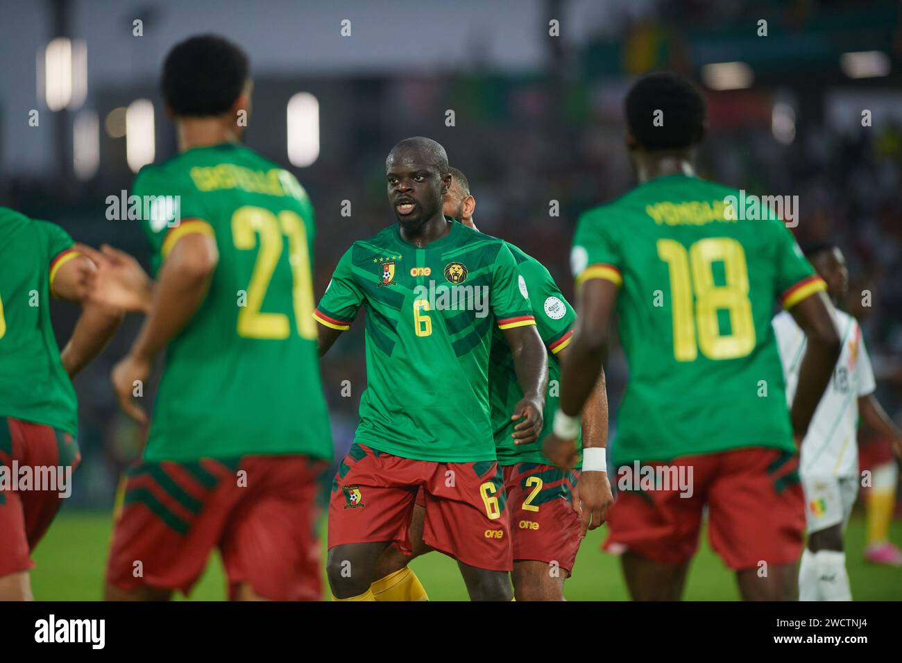 Cameroonians after Franck Magri's goal celebrates Stock Photo - Alamy