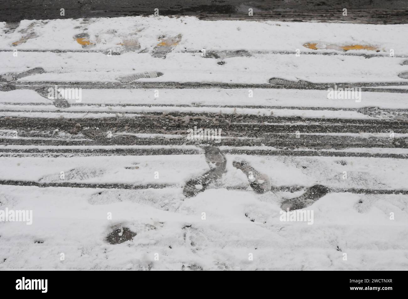 Copenhagen, Denmark /17 January 2024/.Harsh snow fall weather in ...