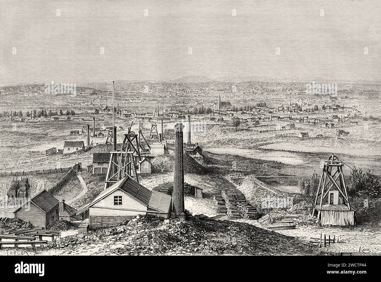 The Mines of Sandhurst. Bendigo city. Victoria, Australia. Six Months ...