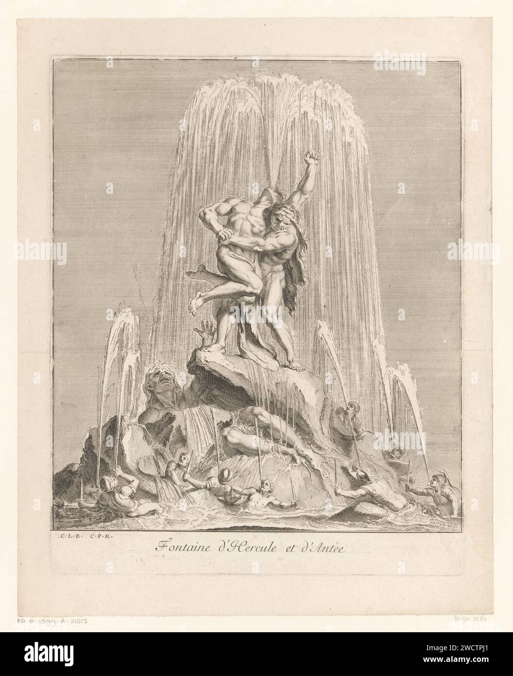 Fontein van Hercules in Antaios, Louis de Châtillon, After Charles Le ...