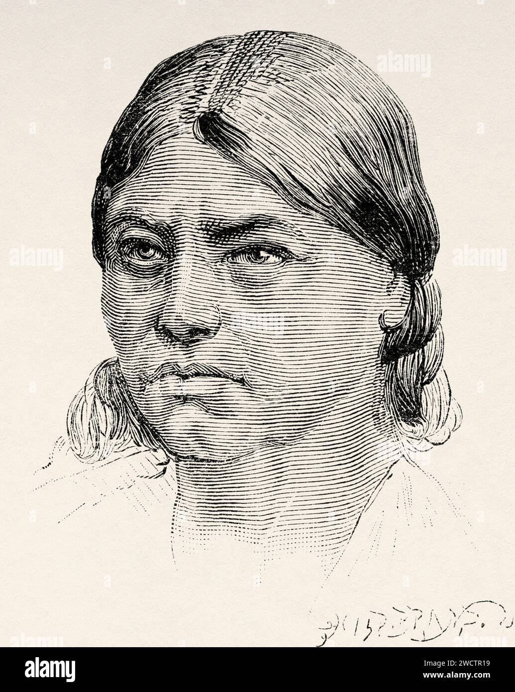 Portrait of a Panamanian indian woman. Republic of Panama. Central ...