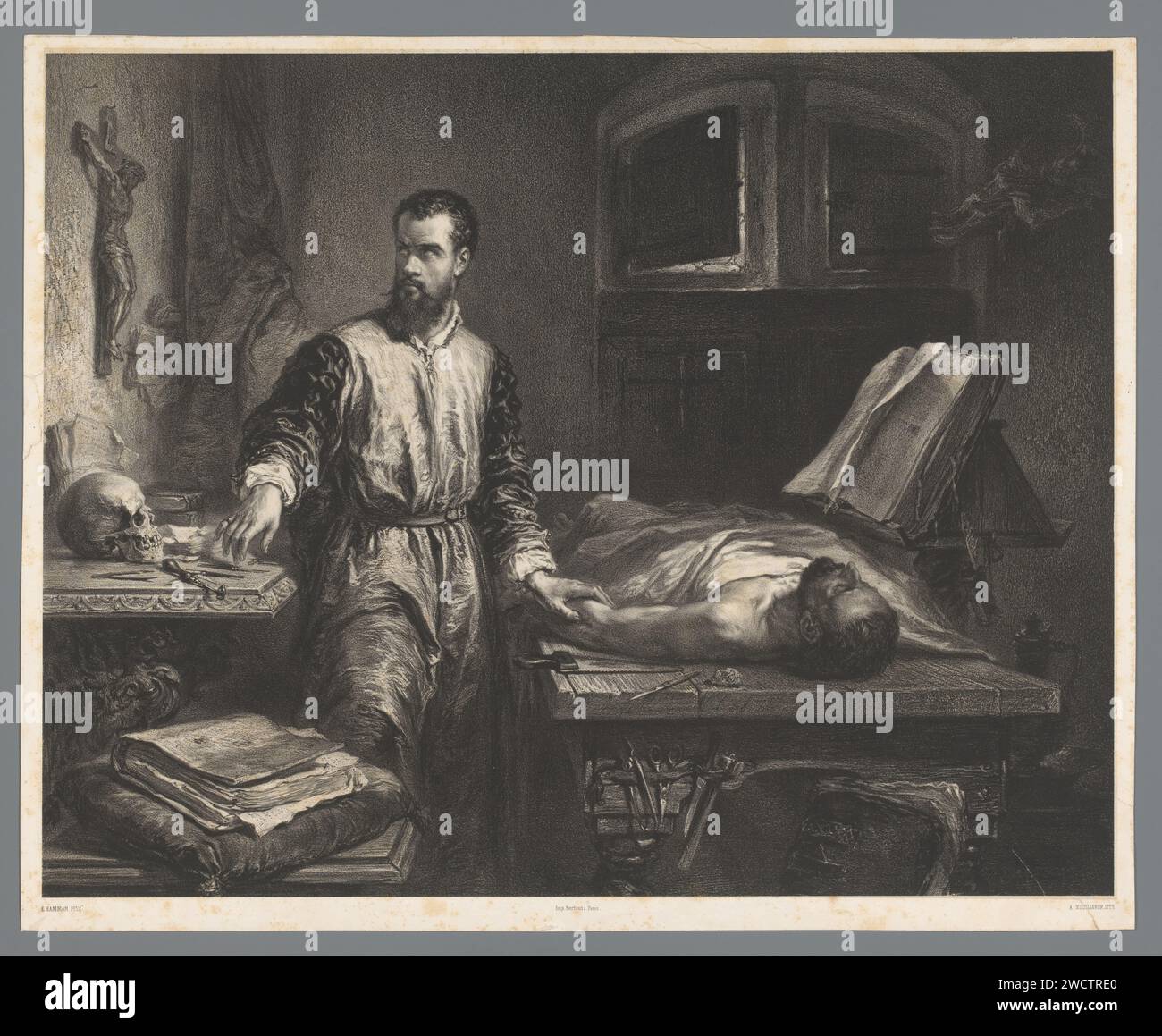 Arts conducts medical examination on male body, Adolphe Mouilleron ...