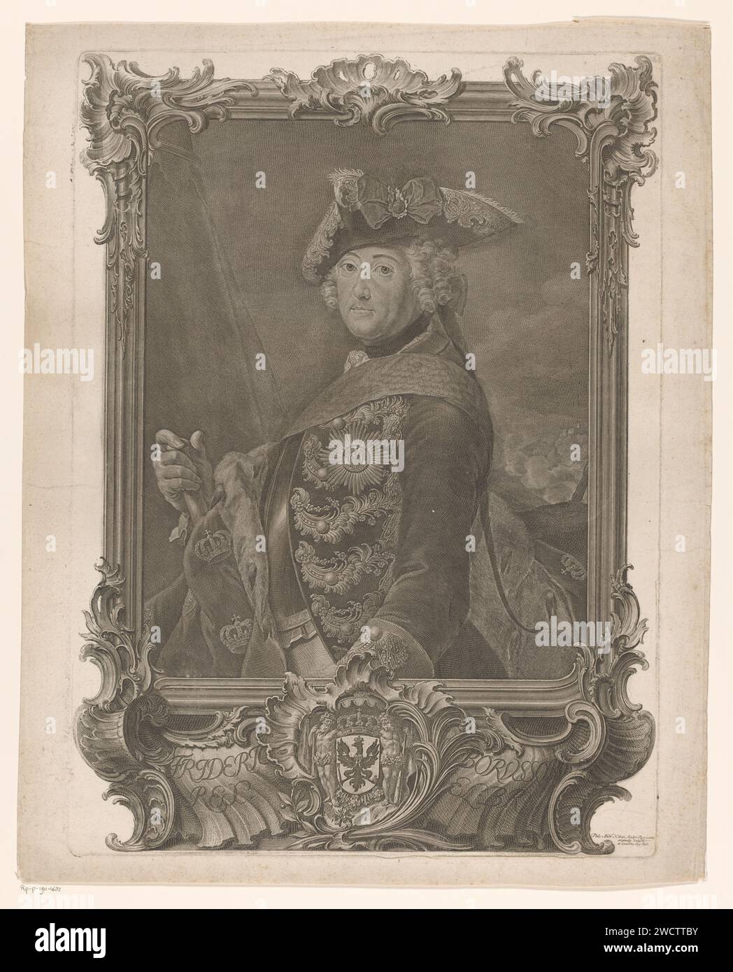 Portrait of Frederik de Grote, Philipp Andreas Kilian, 1740 - 1759 ...