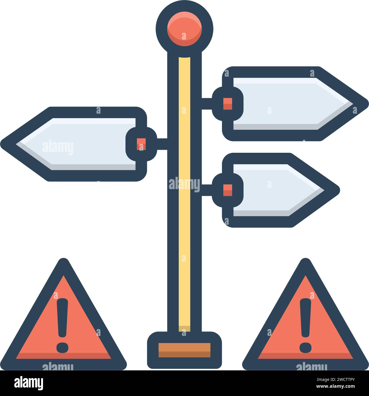 Direction indication Cut Out Stock Images & Pictures - Alamy