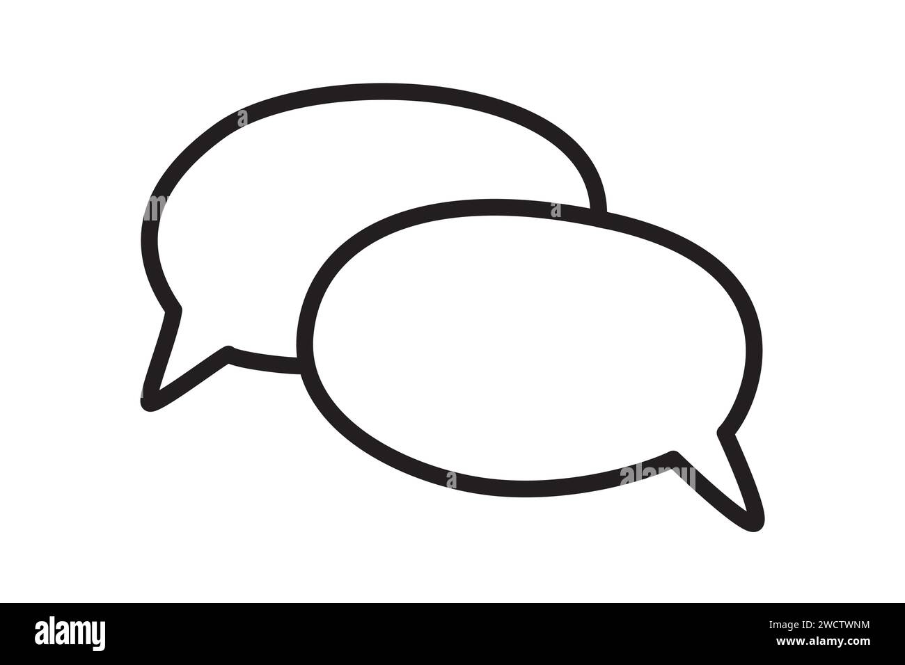 Hand drawn speech bubble hand drawn with thin line. Doodle ready to add ...