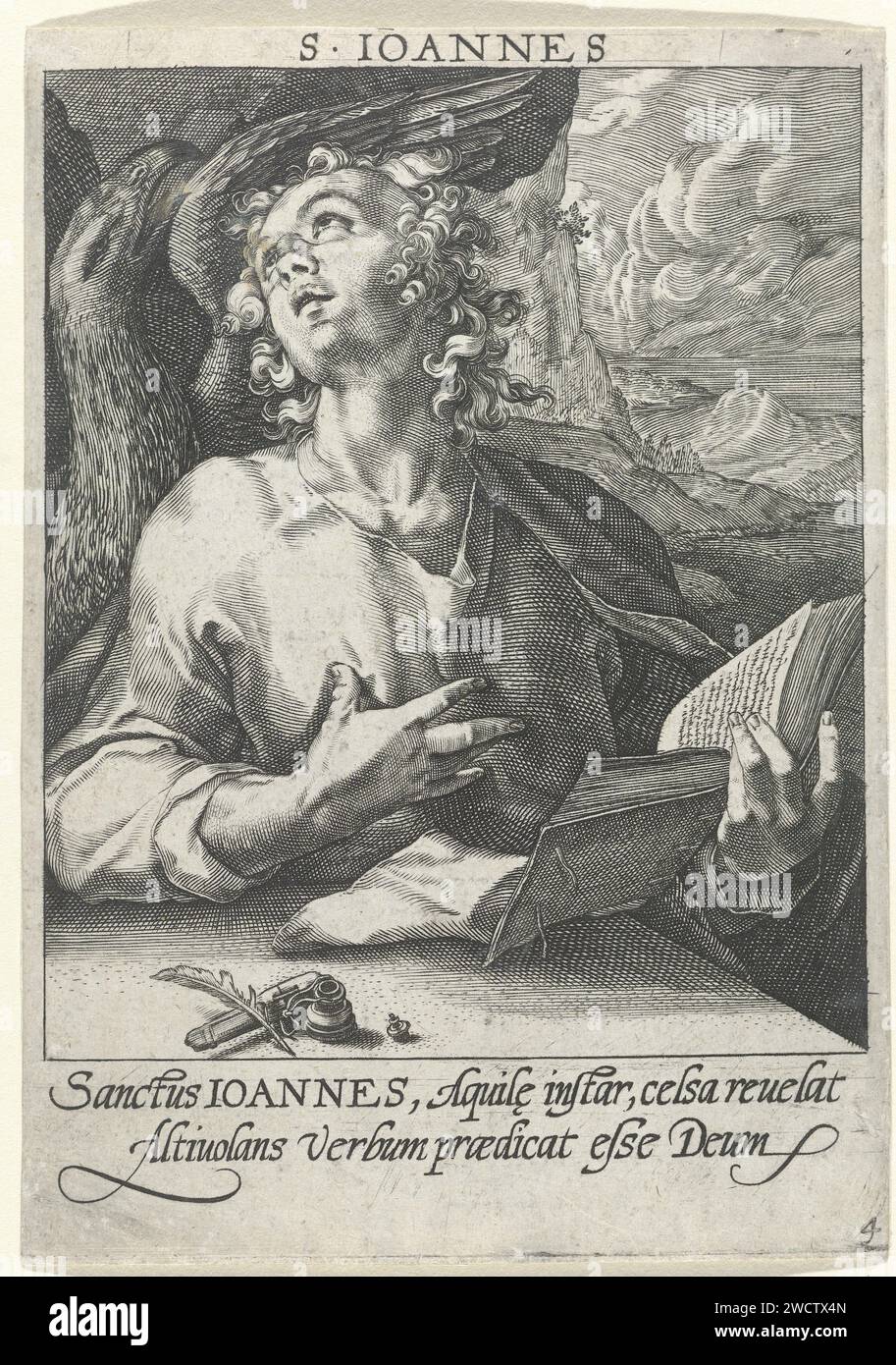 Evangelist Johannes, Conrad Goltz (possibly), after Hendrick Goltzius ...