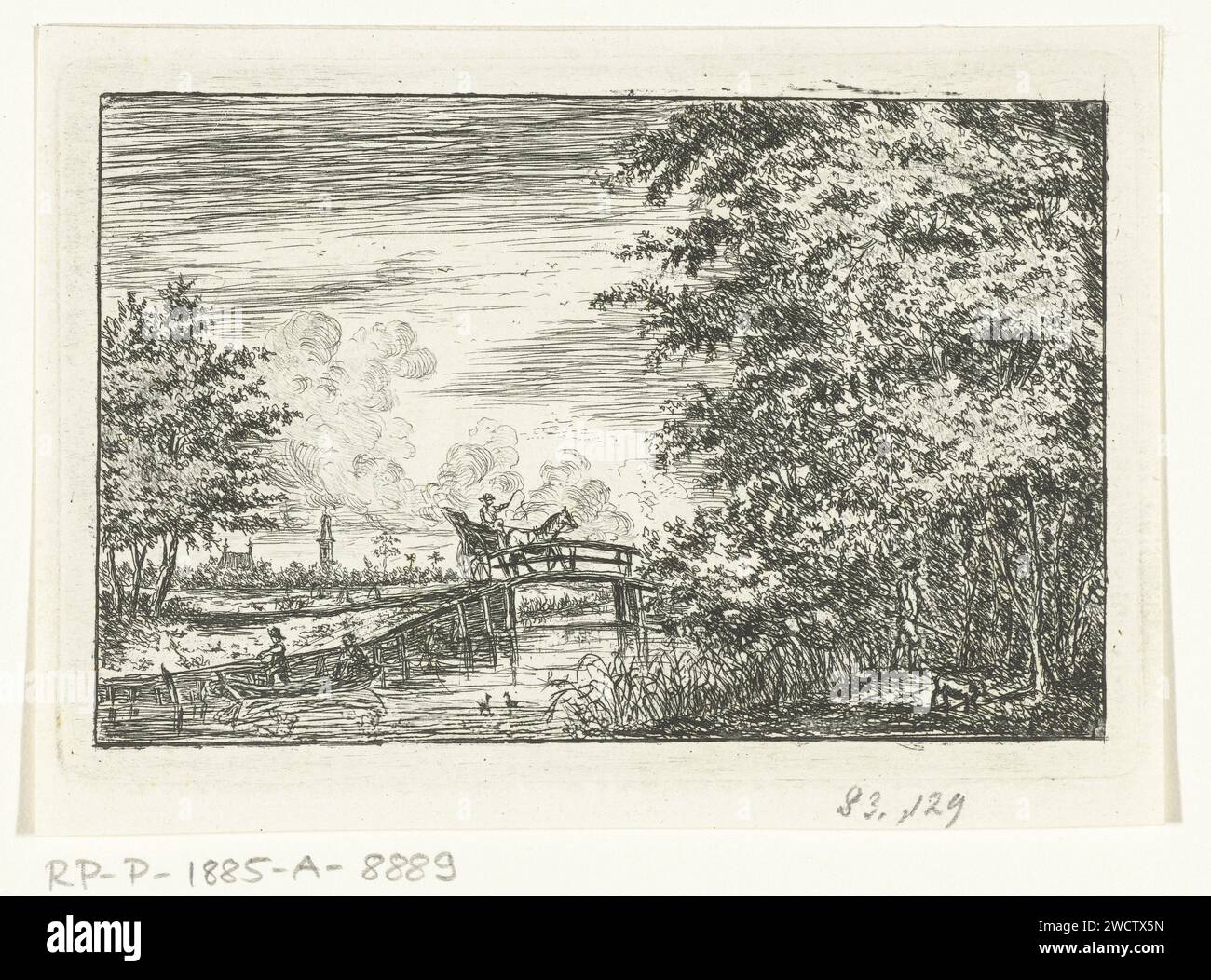 Landscape with hunter and dog, Nicolaas Albrecht (Possible), 1760 ...