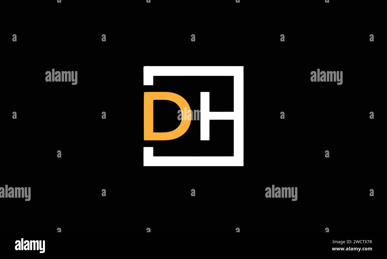 Alphabet letters monogram icon logo DH Stock Vector Image & Art - Alamy