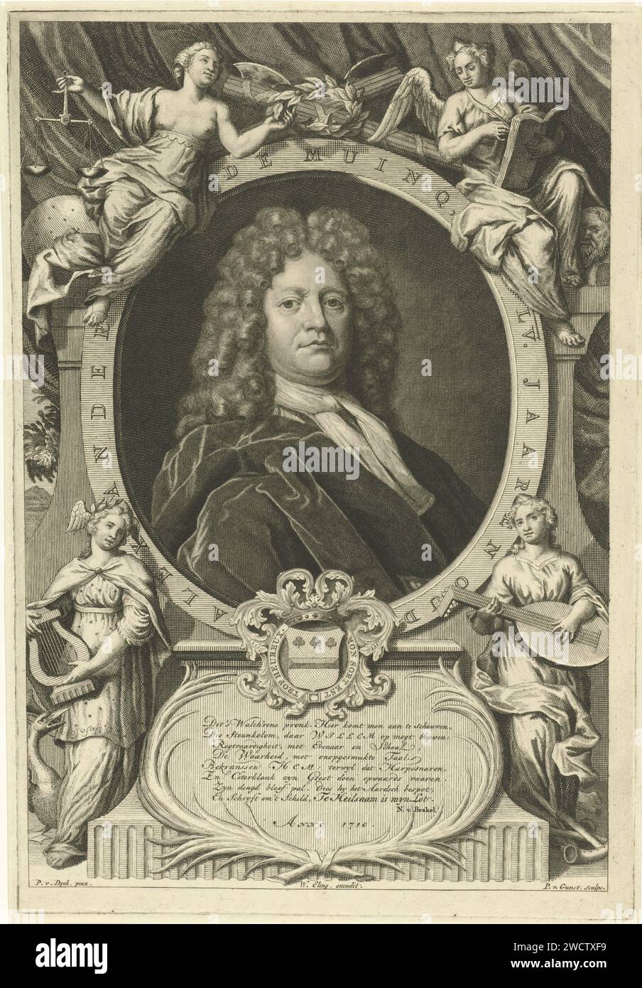 Portrait of Alexander de Muncq at the age of 55, Pieter van Gunst ...