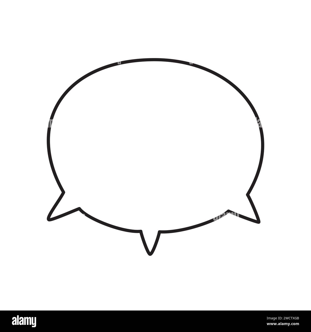 Hand drawn speech bubble hand drawn with thin line. Doodle ready to add ...