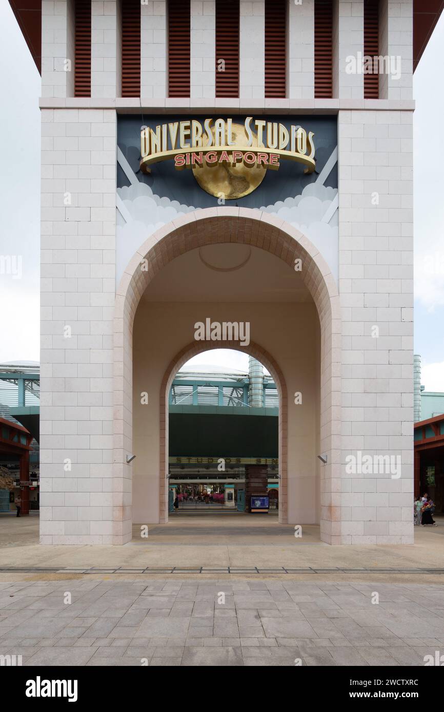 Vertical view. Tall signage to attract tourist attention from far at ...
