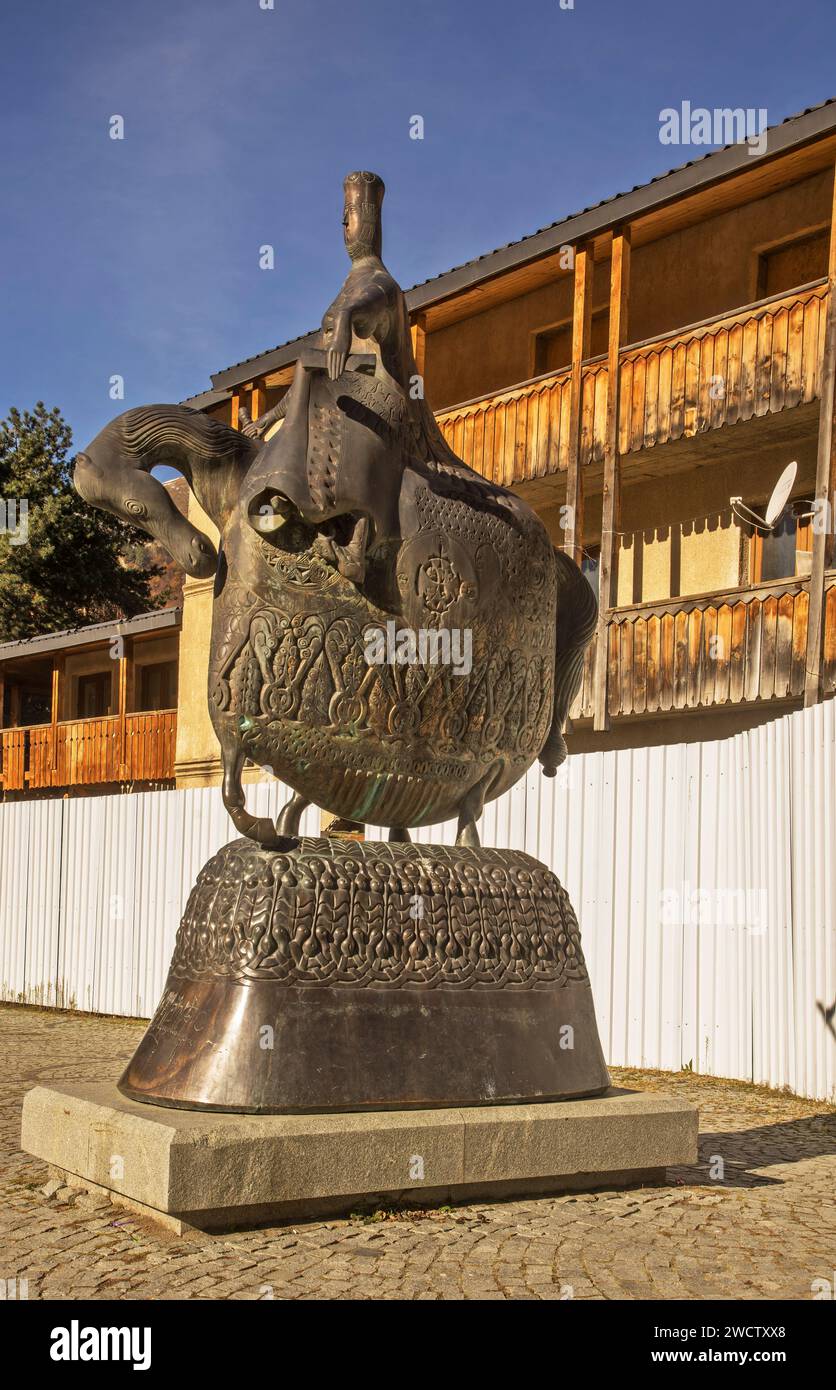 Monument to Queen Tamara in Mestia. Samegrelo-Zemo. Svaneti. Georgia ...