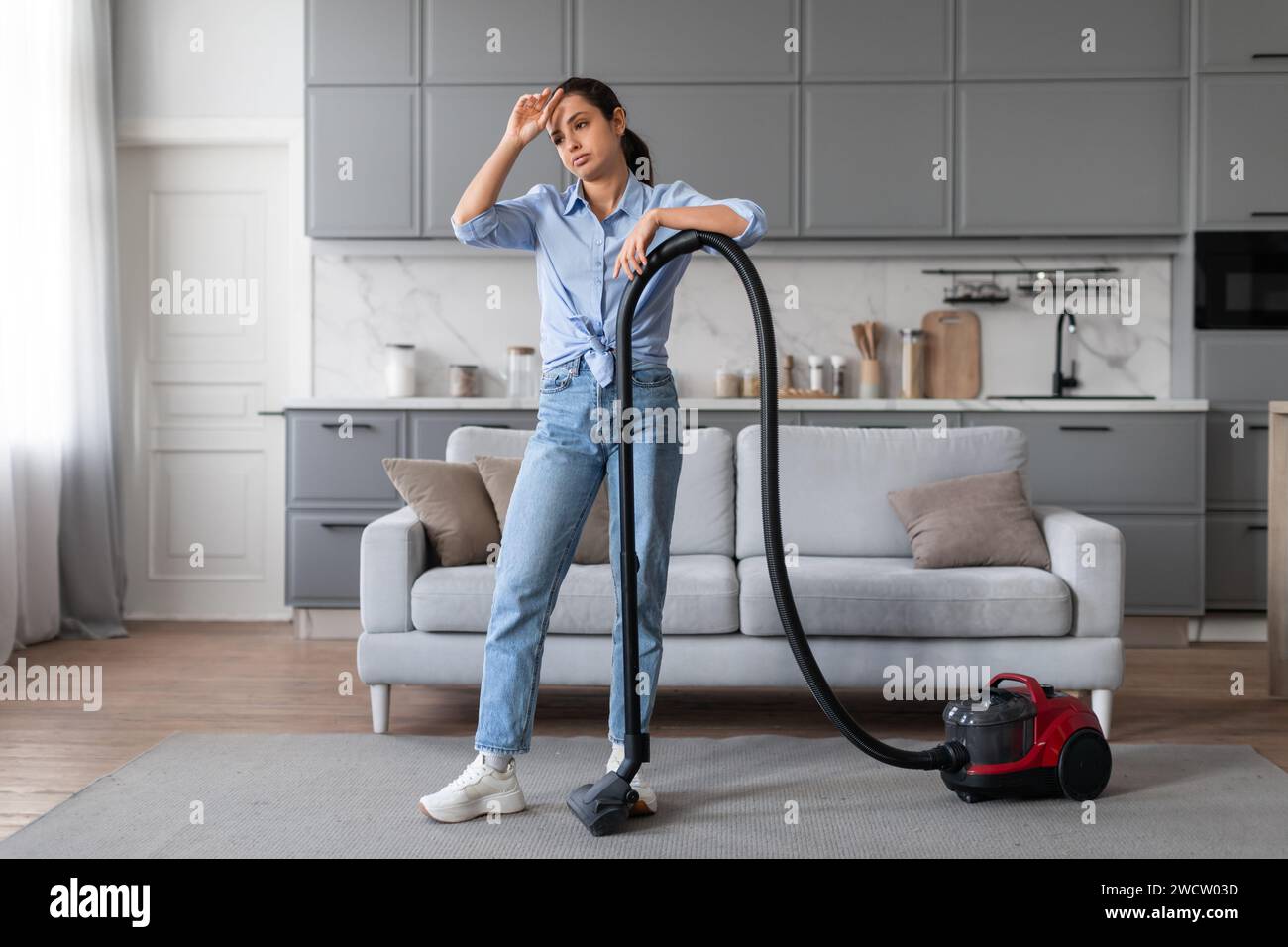 Taking break from chores hi-res stock photography and images - Alamy