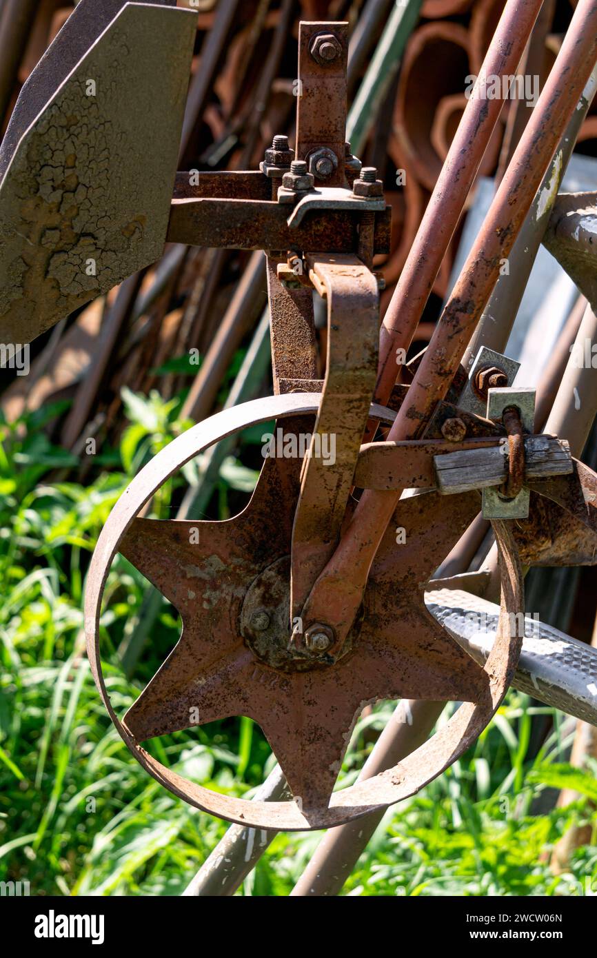 Antique garden plow hi-res stock photography and images - Alamy