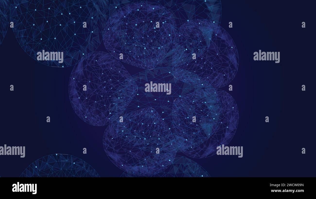 Abstract Futuristic Dark Background For Network Connection Computer And Communication