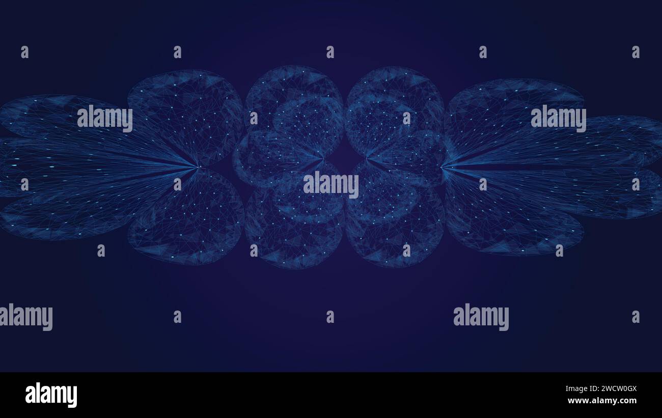 Abstract Futuristic Dark Background For Network Connection Computer And Communication