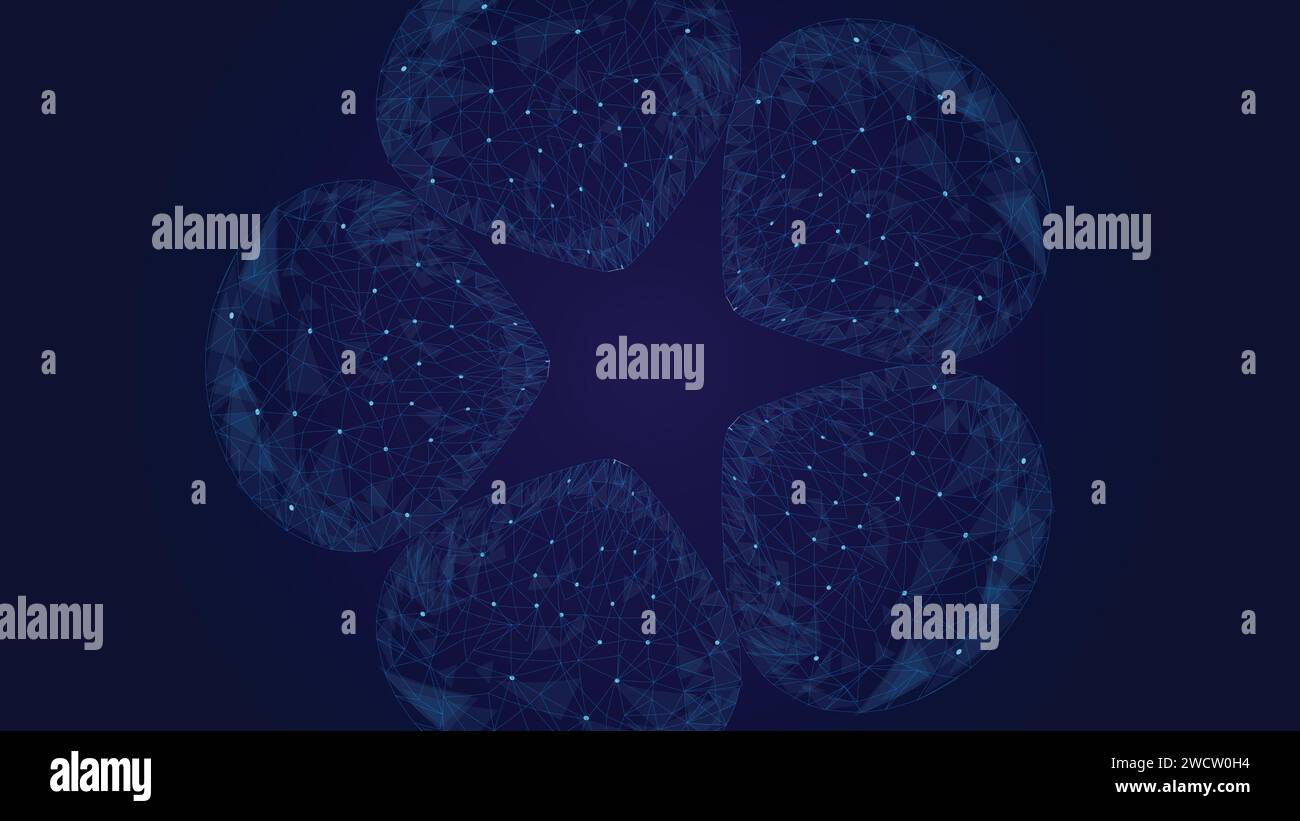 Abstract Futuristic Dark Background For Network Connection Computer And Communication