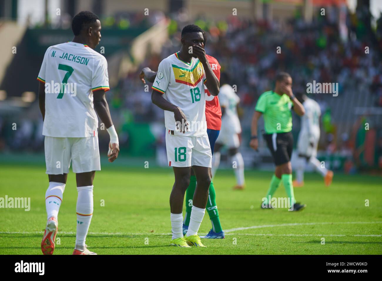 Highlight of the match between Senegal and Gambia; Ismaïla Sarr during ...