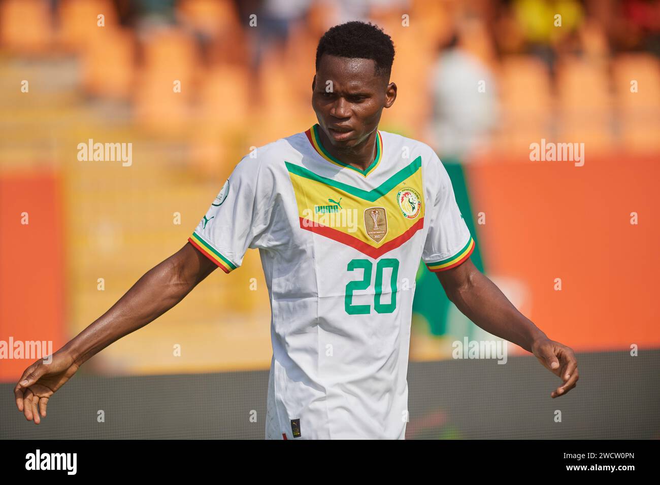 Highlight of the match between Senegal and Gambia; Habib Diallo during ...