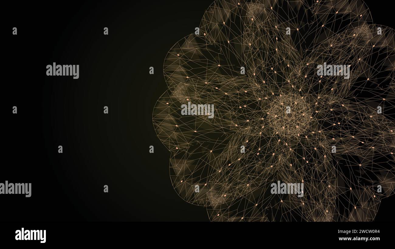 Abstract Futuristic Dark Background For Network Connection Computer And Communication