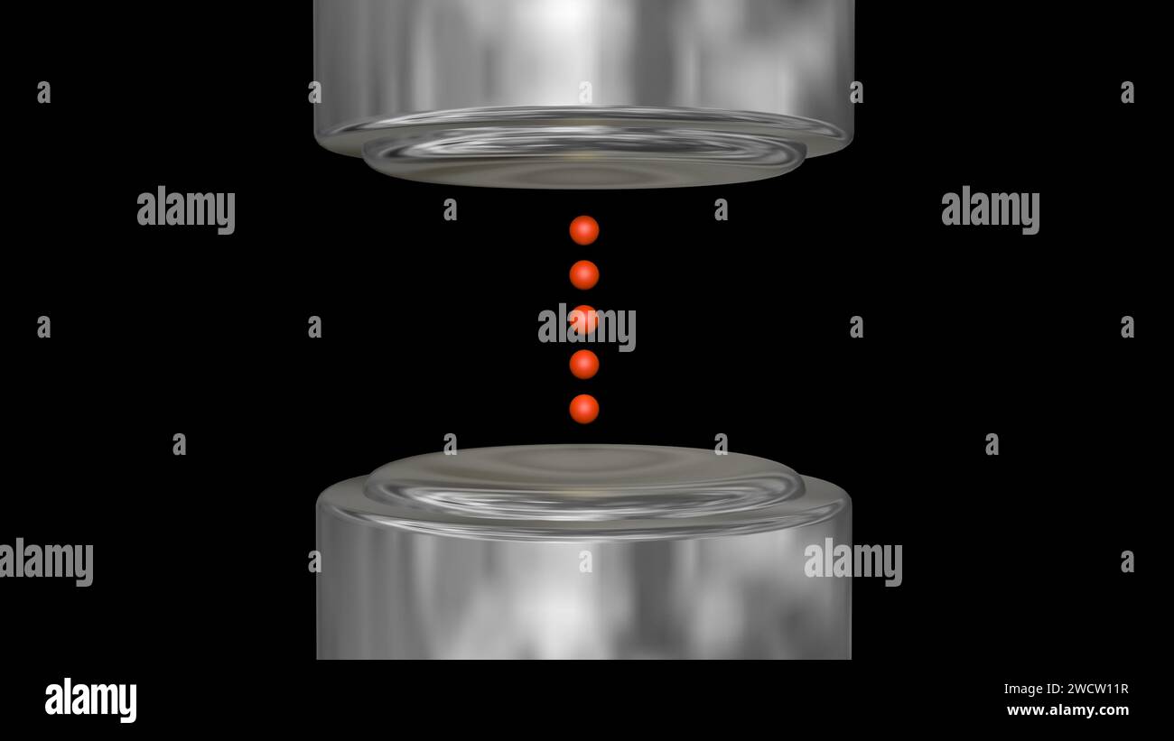Acoustic levitation using sound waves to levitate small object. 3d ...