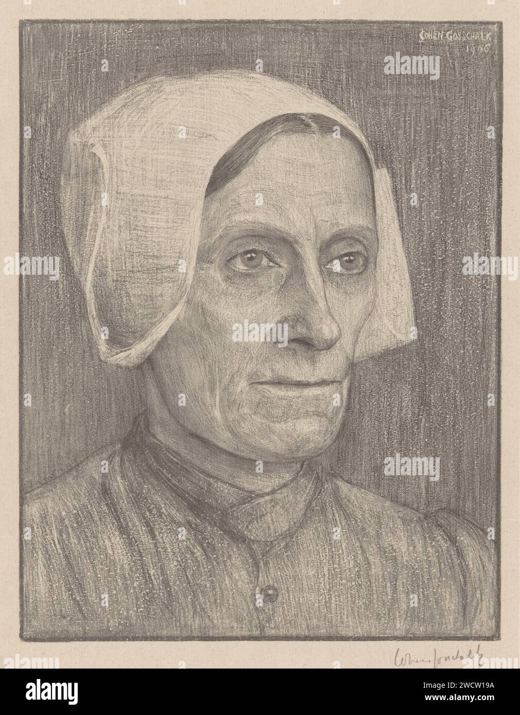 Portrait of an unknown woman, Johan Henri Gustaaf Cohen Gosschalk, 1906 ...