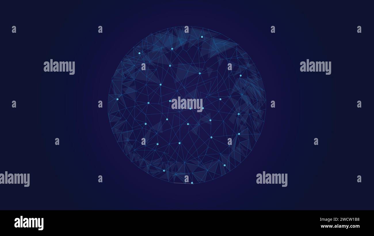 Abstract Futuristic Dark Background For Network Connection Computer And Communication