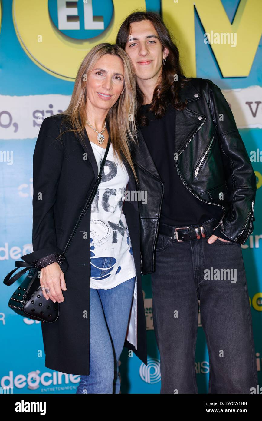 Mexico City, Mexico. 16th Jan, 2024. Carina Ricco and her son Luca ...