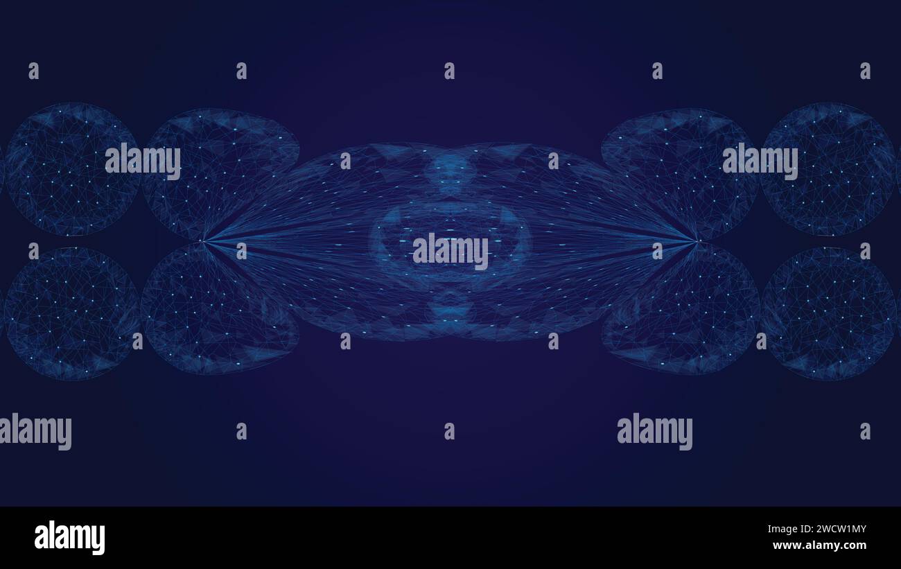 Abstract Futuristic Dark Background For Network Connection Computer And Communication