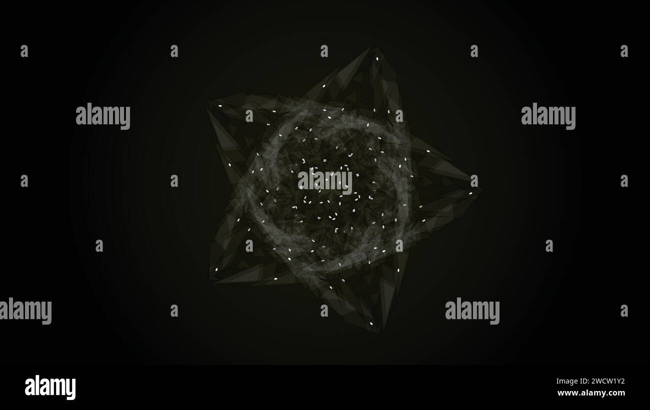 Abstract Futuristic Dark Background For Network Connection Computer And Communication