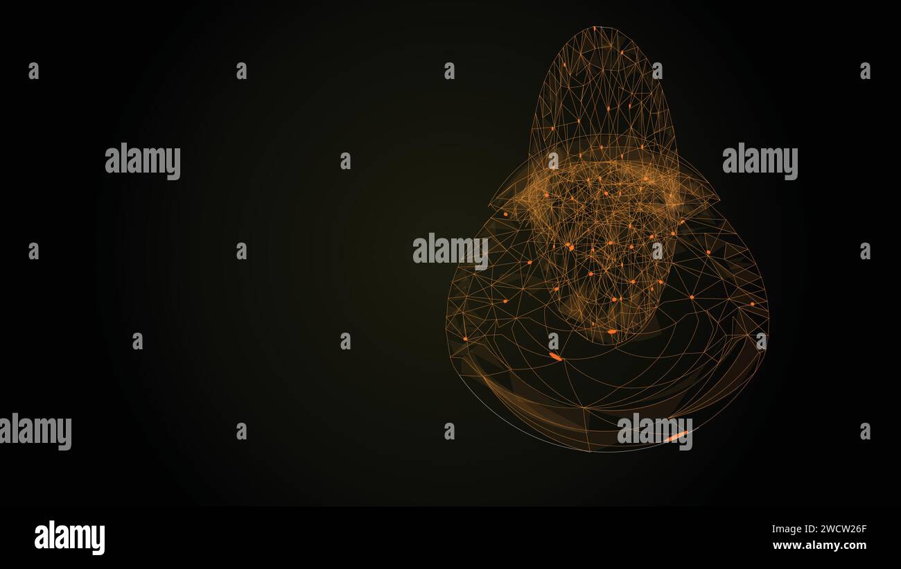 Abstract Futuristic Dark Background For Network Connection Computer And Communication