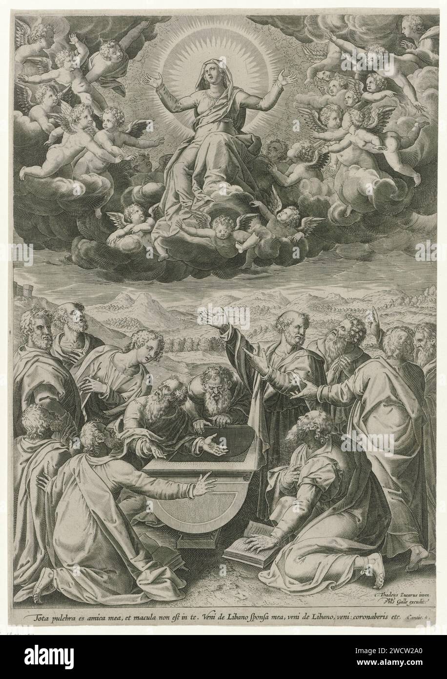 Hemelvaart van Maria, Philips Galle (attributed to workshop of), after ...
