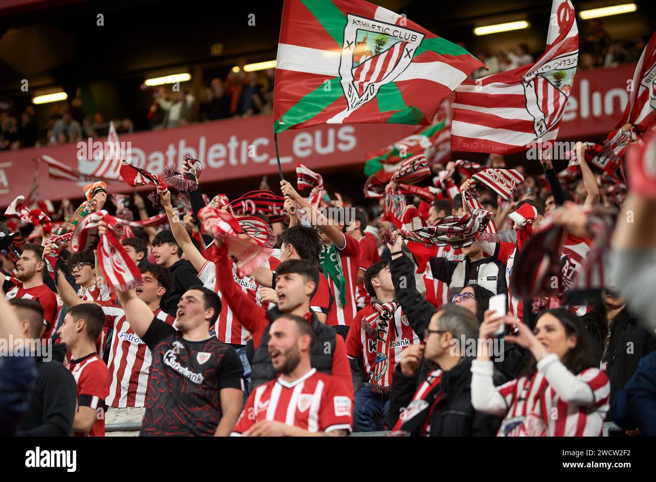 Fans of Athletic Club during the Copa El Rey Round of 16 match between ...