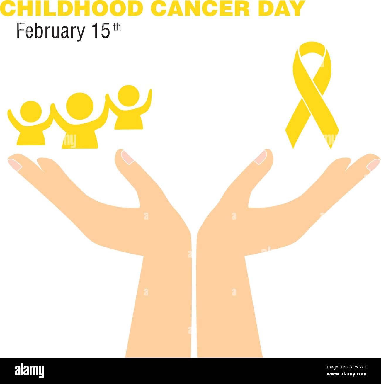 A childhood cancer day banner on a white background Stock Vector Image ...