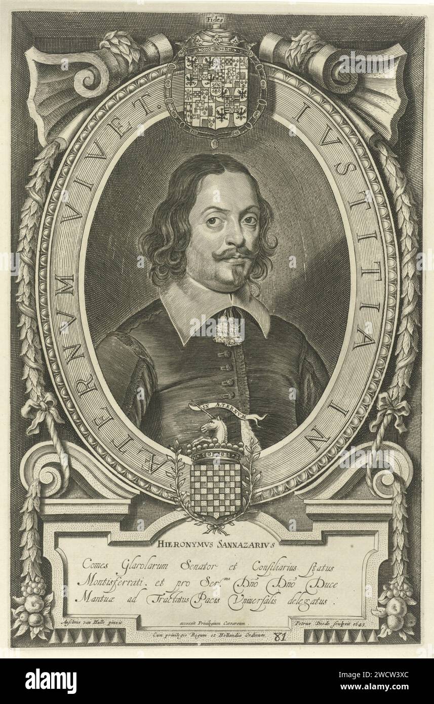 Portrait of Girolamo Sannazaro, Pieter de Jews (II), After Anselm of ...