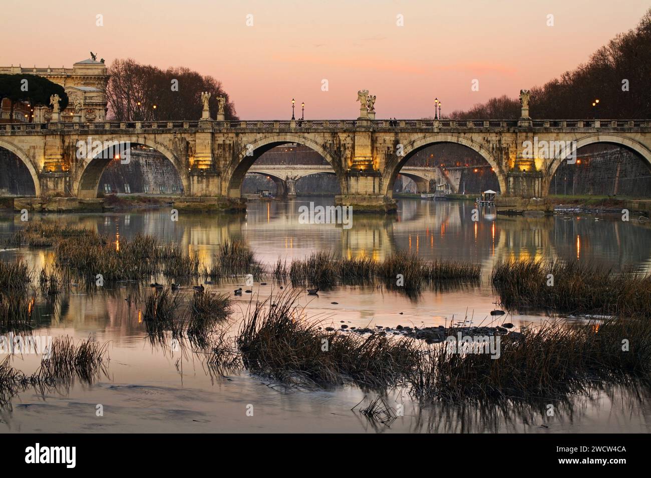 Evening scene st angelo bridge hi-res stock photography and images - Alamy