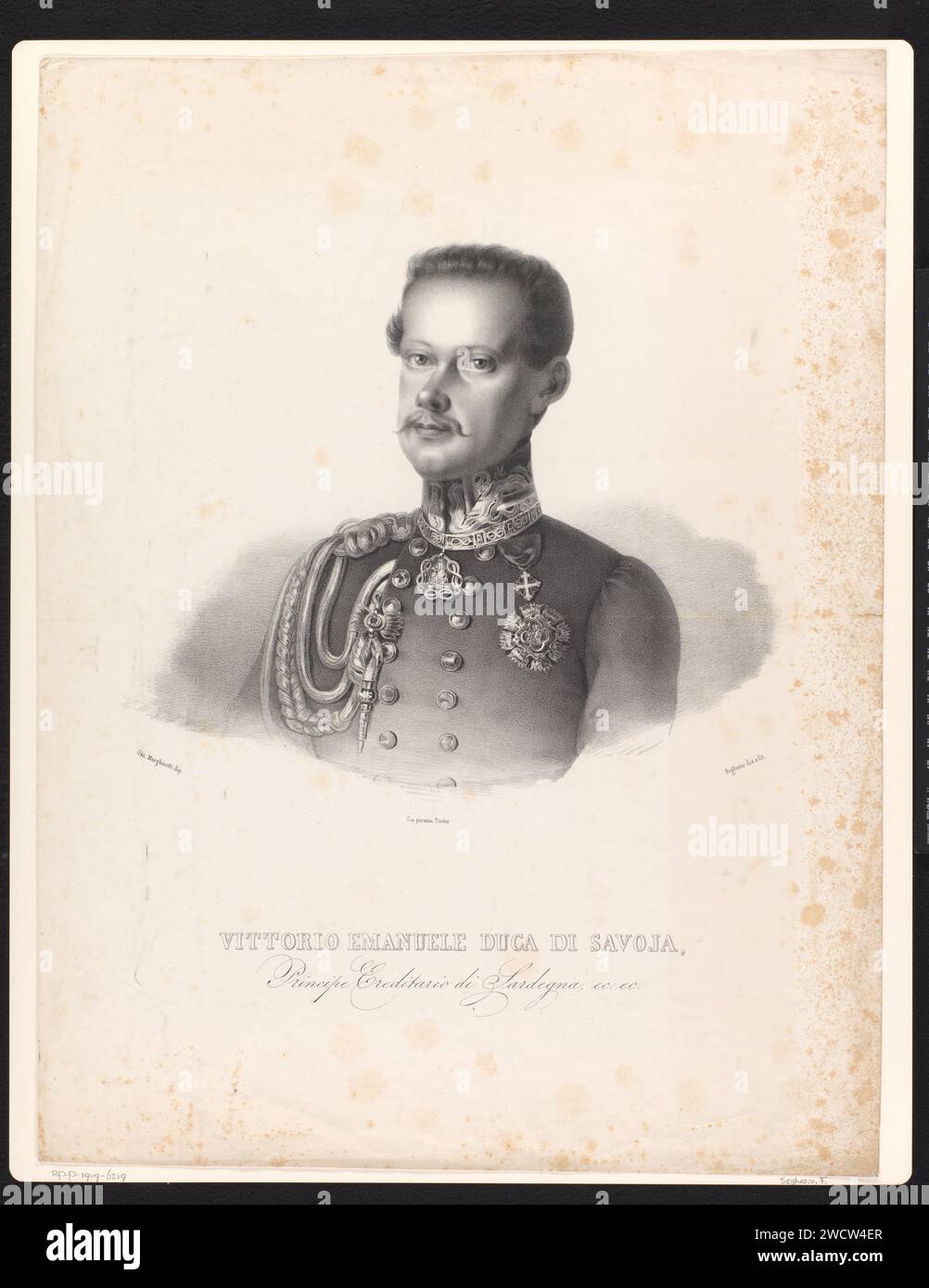 Portrait of Victor Emanuel, Duke of Savoye and King of Sardinia, Felice ...