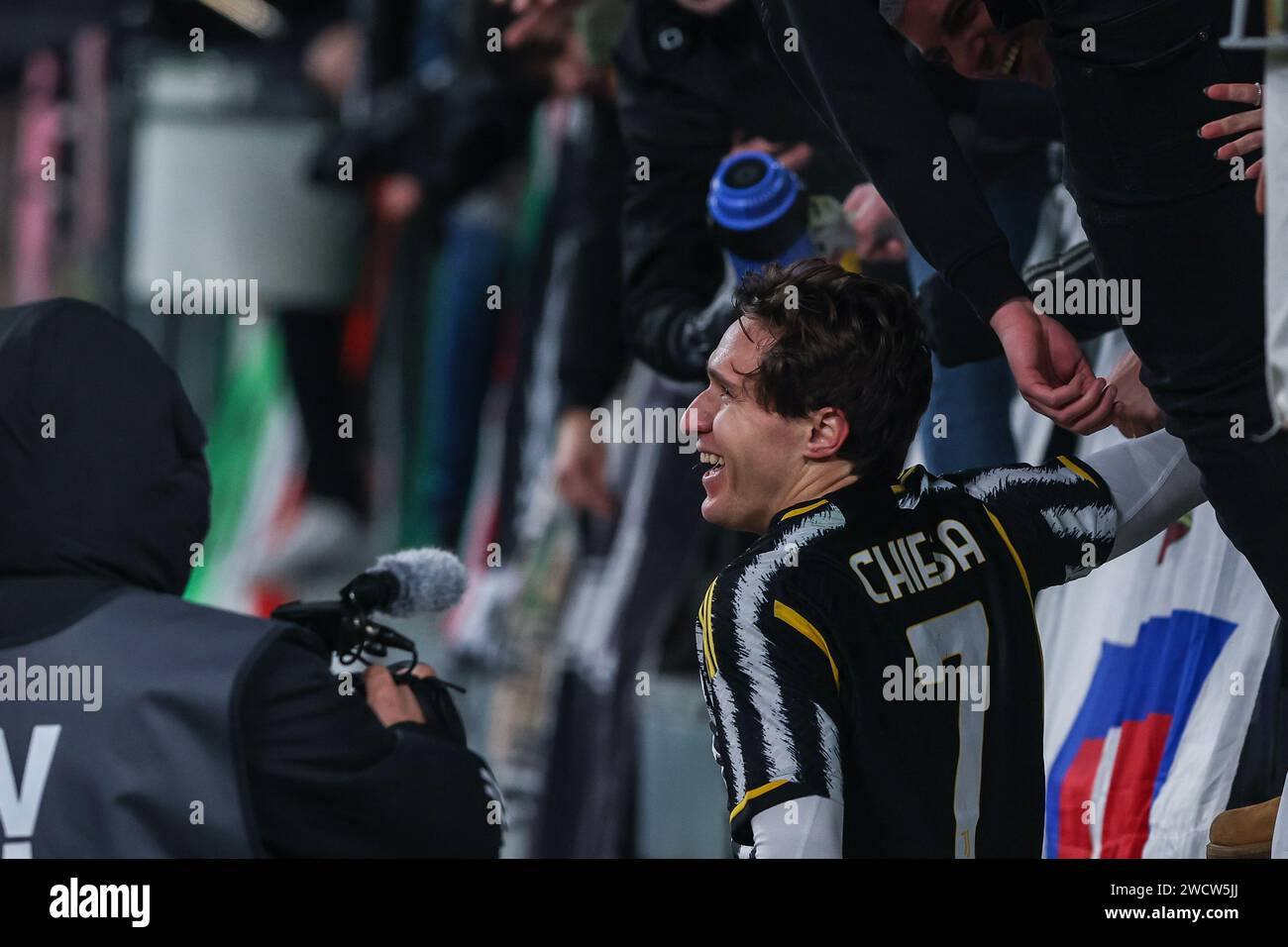 Federico chiesa celebrates hi-res stock photography and images - Alamy