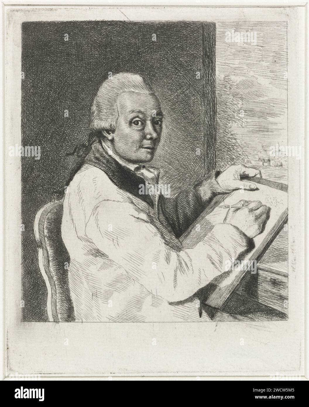 Portrait of the artist Johannes Janson, characteristic, Louis Bernard ...
