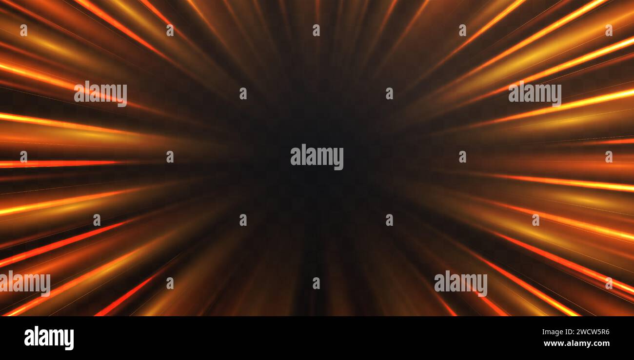 Radial speed rays, light neon flow, zoom in motion effect, orange glow speed lines, colorful ...