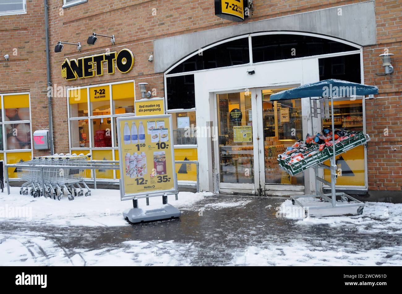 Kastrup/Copenhagen, Denmark /17 January 2024/.Netto grocery store in ...