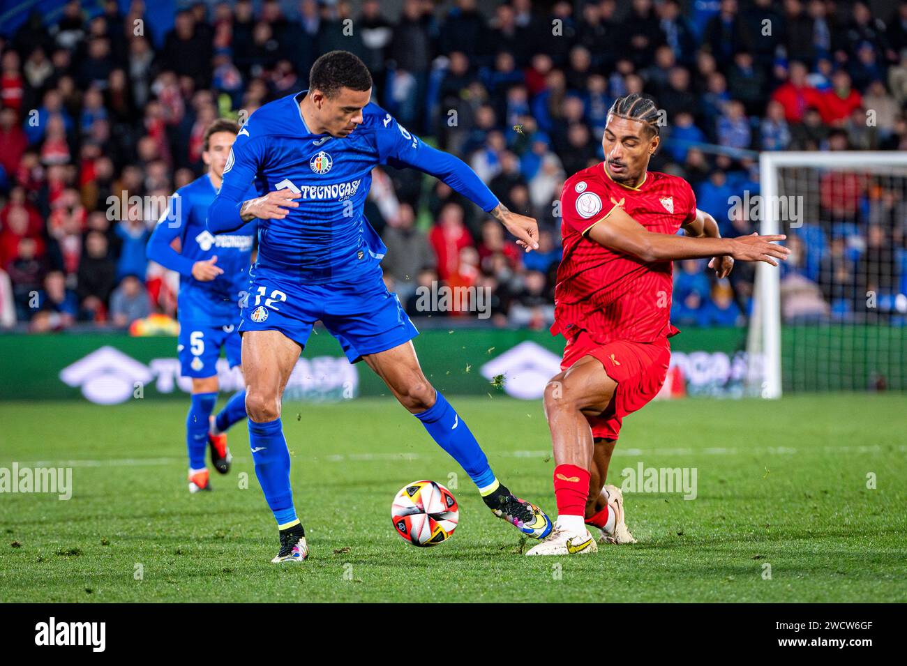 Getafe, Madrid, Spain. 16th Jan, 2024. Mason Greenwood of Getafe seen ...