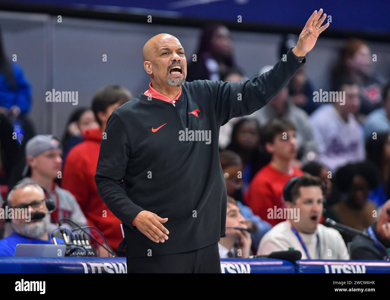 Dallas, USA. 16th Jan, 2024. January 16, 2024: SMU Mustangs coach Rob ...