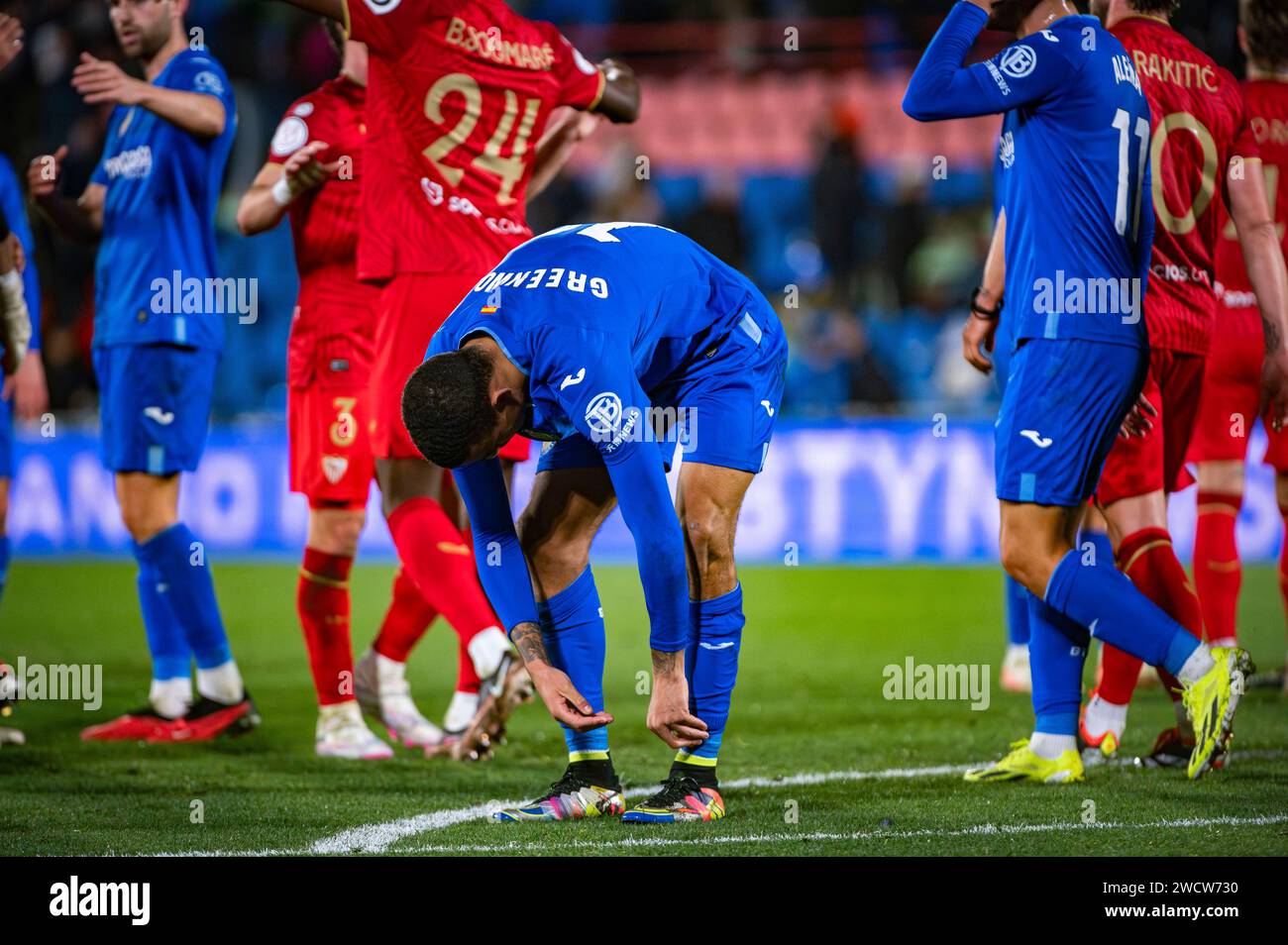 Getafe, Madrid, Spain. 16th Jan, 2024. Mason Greenwood of Getafe at the ...