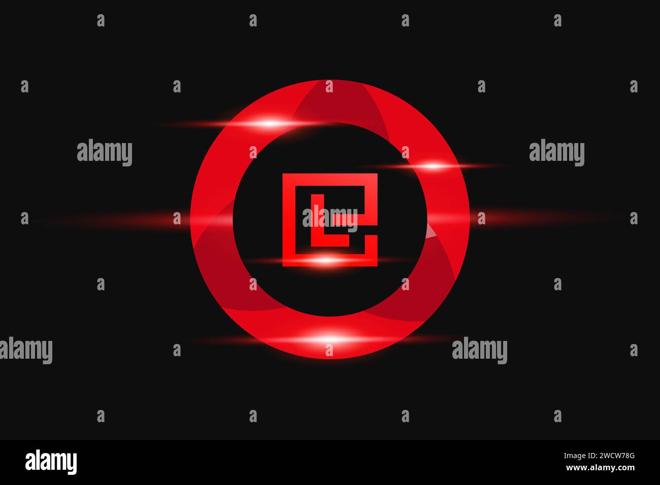 EL Red logo Design. Vector logo design for business Stock Vector Image ...