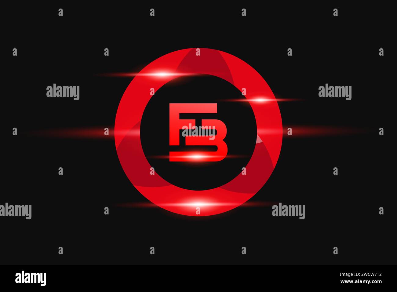 FB Red logo Design. Vector logo design for business Stock Vector Image ...