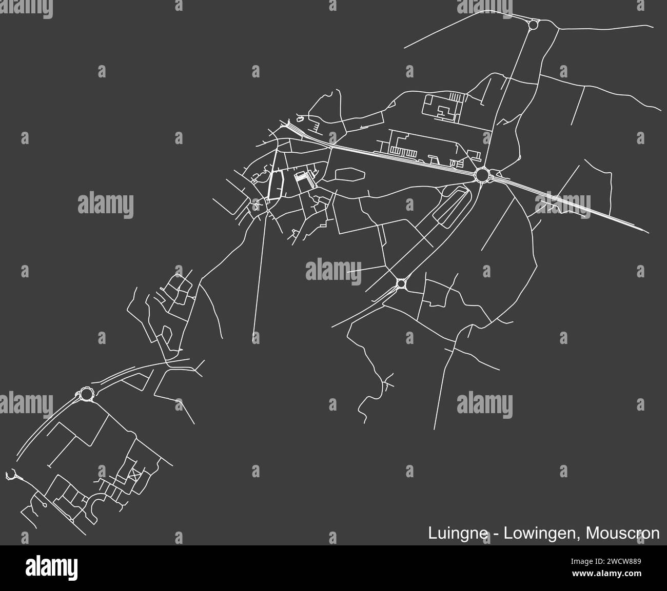 Mouscron street map Black and White Stock Photos & Images - Alamy