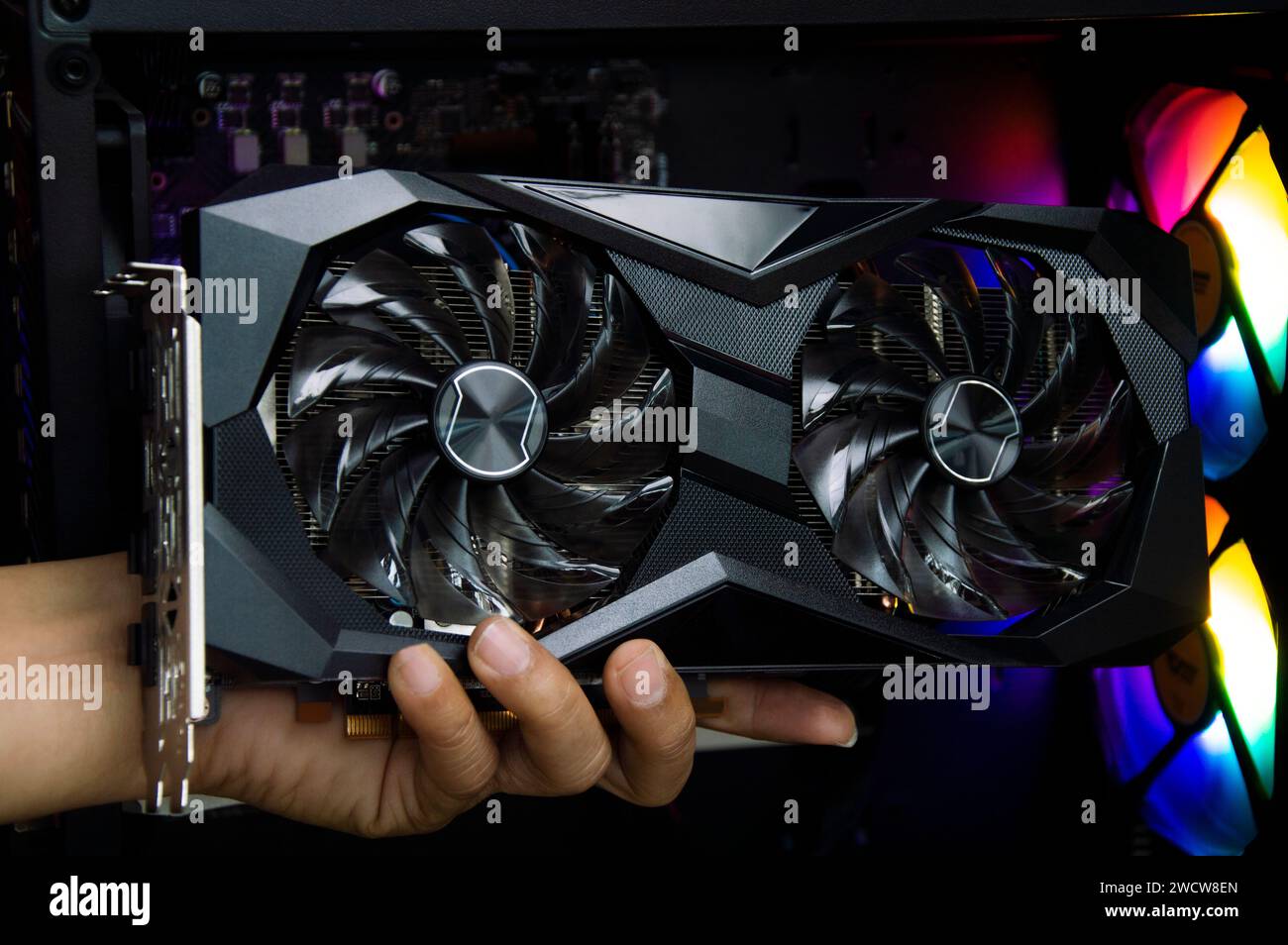 Side view of the graphics card computers, computer repair, display ...