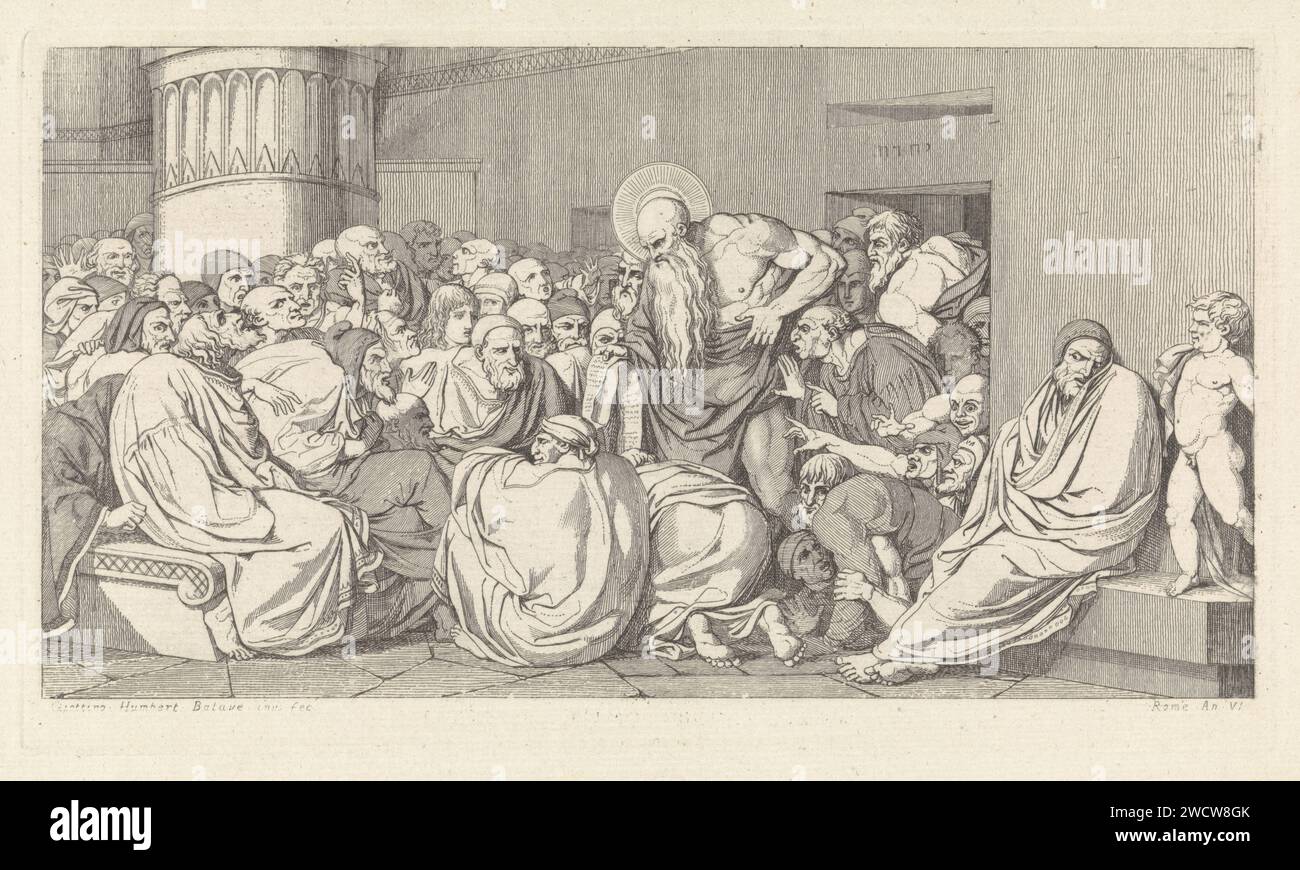 Jeremiah in front of the Temple, David Pièrre Giottino Humbert de ...